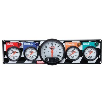 QUICKCAR GAUGE PANEL OP/WT/OT/FP with 5" TACH - Carolina Racing Supply