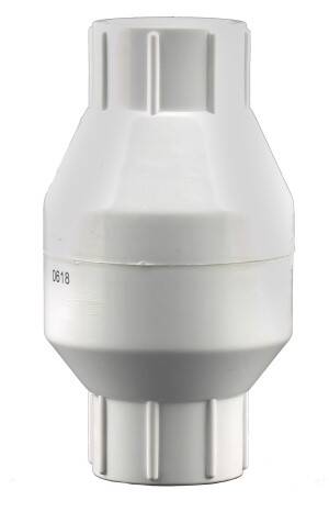 CHECK VALVE PVC WHITE SPRING LOADED COMPACT 1" FNPT x 1" FNPT - Near ...