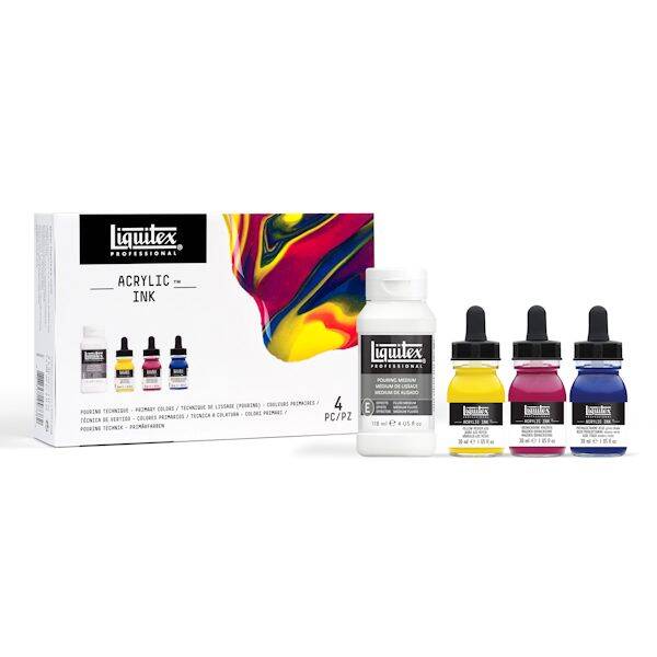 Liquitex Professional Ink Pouring Technique Primary Colors Set - Delta Art