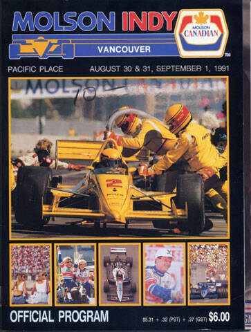 1991 Vancouver Indy Official Racing Program | eAutomobilia the online ...