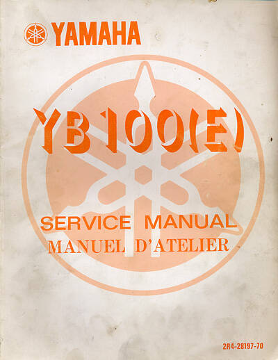 1978 YAMAHA YB100(E) Service Manual | eAutomobilia the online division ...