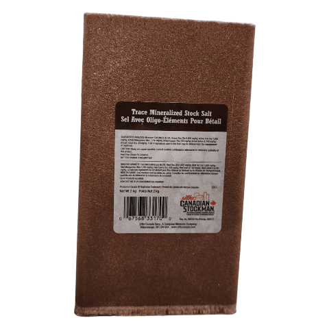 Sifto Salt Block 2Kg Brown Trace Mineral (4.4Lb) - The Horse Barn