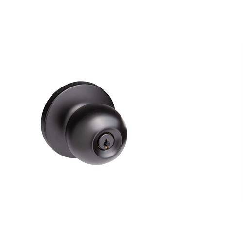 Oil Rubbed Bronze Commercial Entry Ball Knob Trim with Lock for Panic ...
