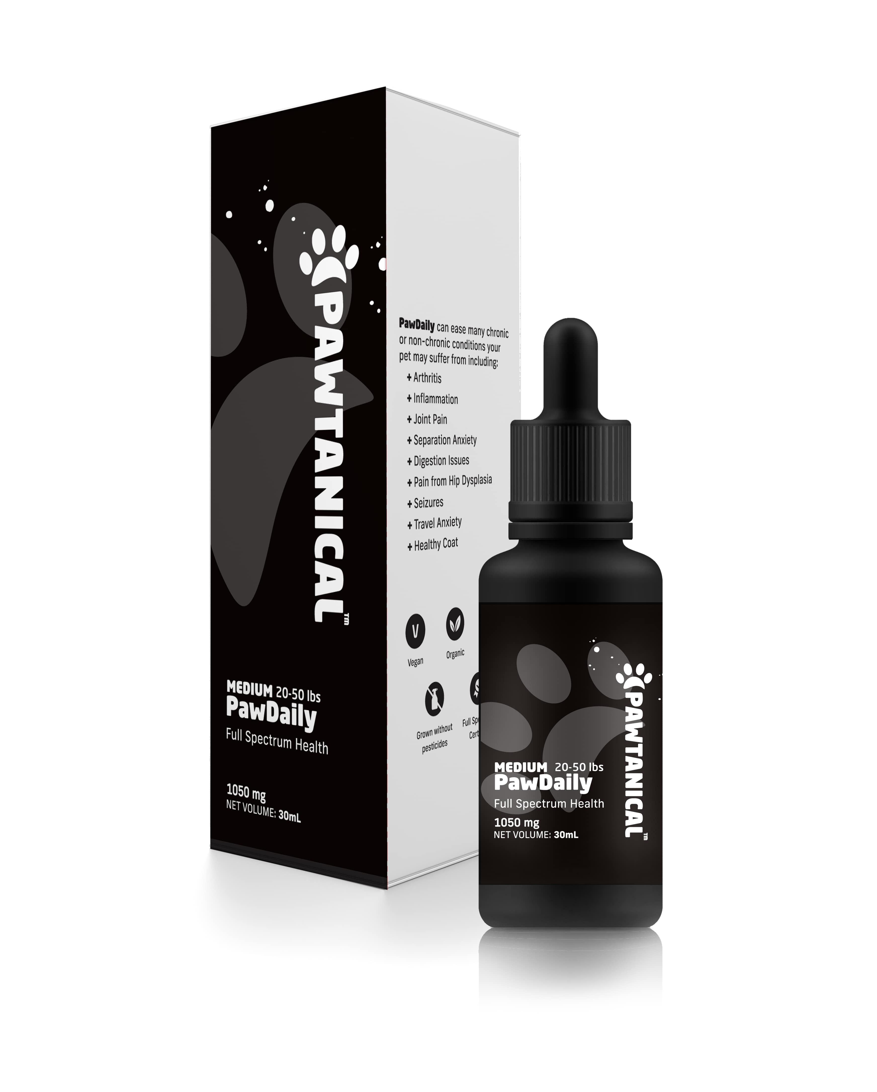 Pawtanical PawDaily Full Spectrum Hemp Health Oil 1050mg - Medium ...