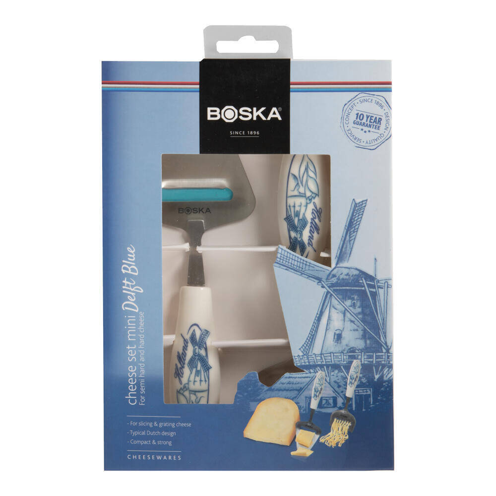 BOSKA CHEESE SET DELFTS BLAUW 2-PIECE - The Dutch Store